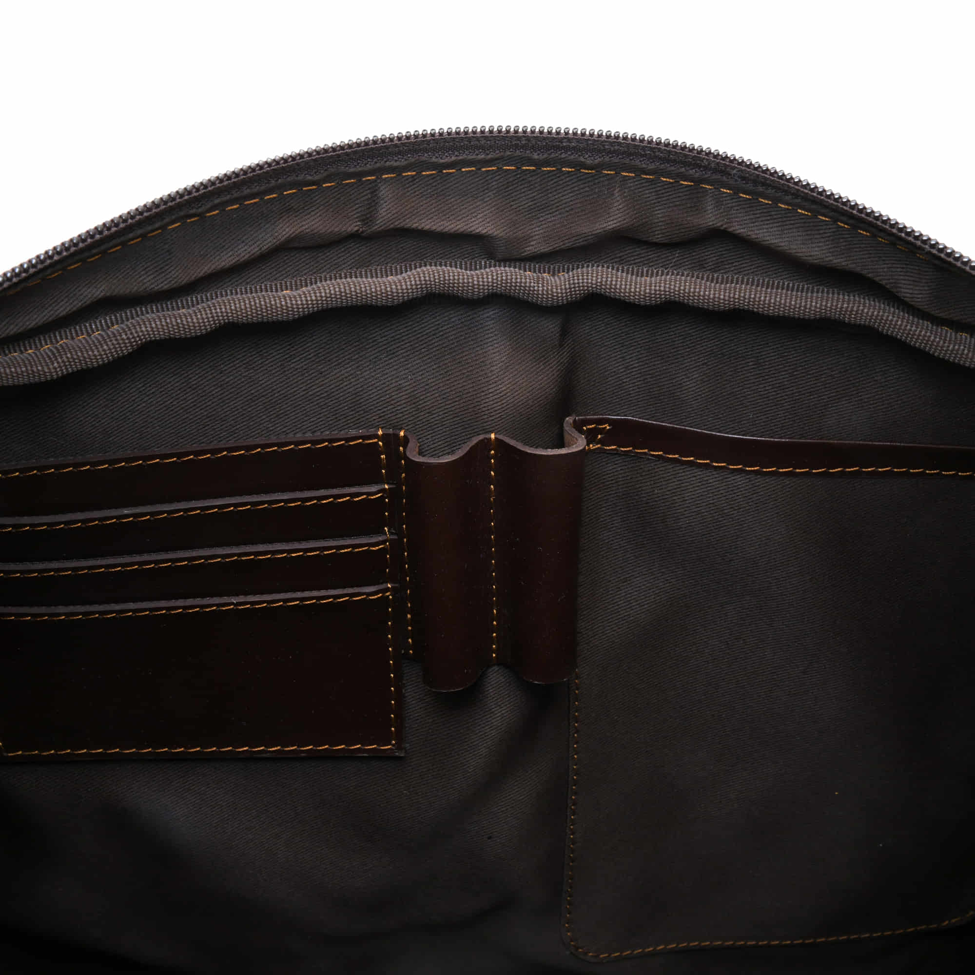 Dark Brown Full Grain Leather Soft Laptop Briefcase Bag