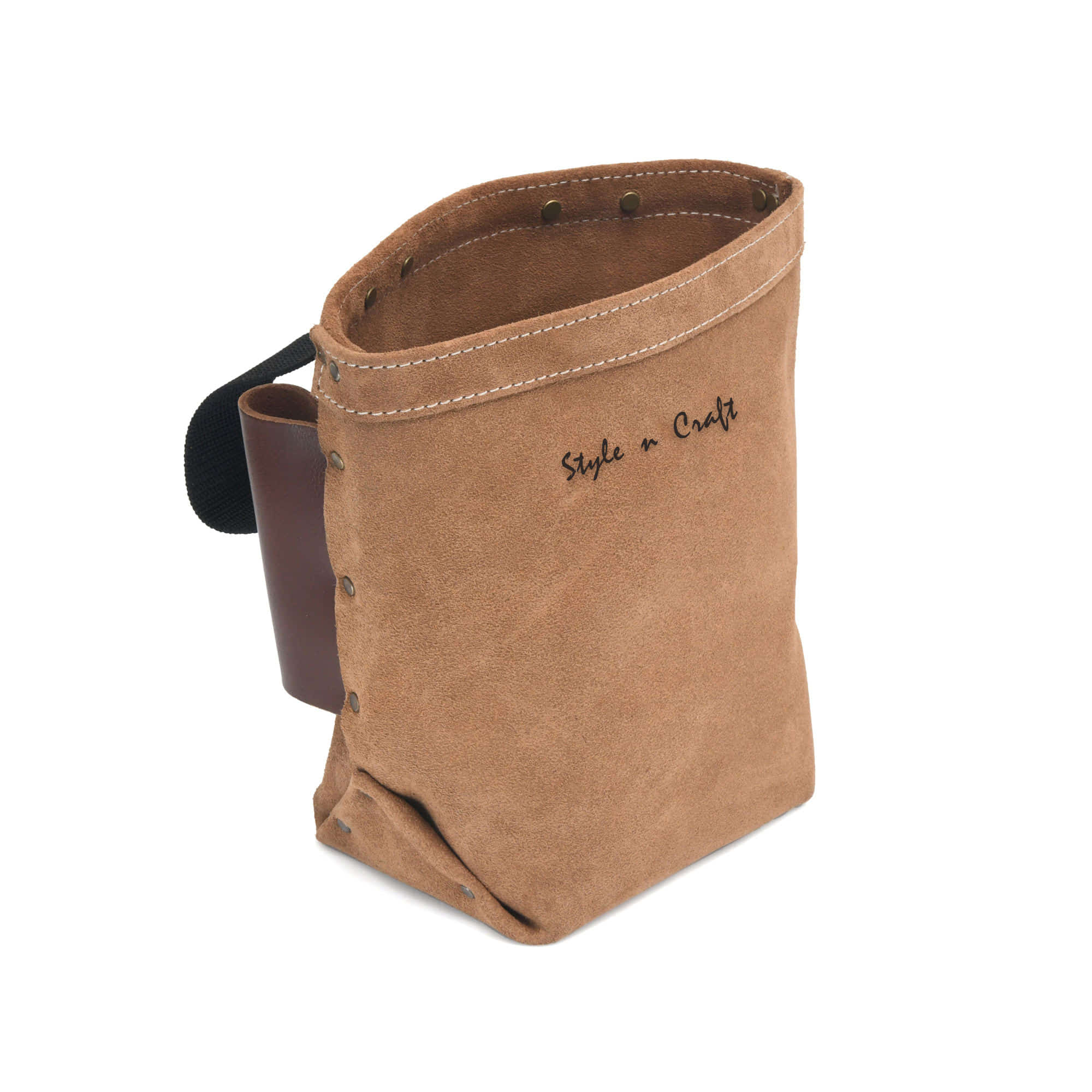 Iron Worker's Bolt Bag in Heavy Duty Suede Leather